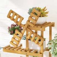 China Modern Luxury Decorative Flower Pots Organizer Shelves, Wood Display Rack for Green Plans in Living Room for sale