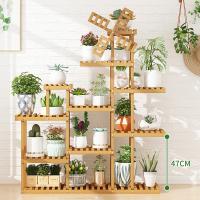 China Solid Wood Desktop Flower Rack Home Storage Balcony Plant Shelves Pot Succulent plants Stand Outdoor for sale