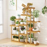 China Solid Wood Desktop Flower Rack Home Storage Balcony Plant Shelves Pot Succulent plants Stand Outdoor for sale