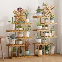 China Solid Wood Desktop Flower Rack Home Storage Balcony Plant Shelves Pot Succulent plants Stand Outdoor for sale