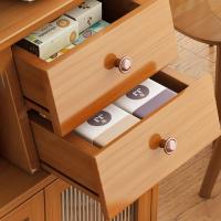 China Mail Packing Y Large Space Kitchen Bakers Rack with Storage Shelves BAMBOO Material Standing Microwave Oven Stand for sale