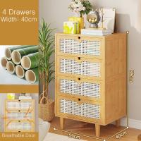 China Bedroom Rattan Cabinet Dresser with Drawer Household Chest Storage General Home Furniture mail packing Y for sale
