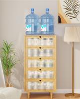 China Bedroom Rattan Cabinet Dresser with Drawer Household Chest Storage General Home Furniture mail packing Y for sale
