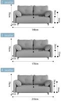 China Microfiber Fabric Sofa Set, Folding Bed Love Seat 3/4 Seater with Adjustable Backrest Lounge in Living Room for sale