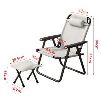 China Folded Metal Portable Folding Chair with Pillow for Camping Fishing Hiking Outdoor Furniture Seater Beach Adults Lounge for sale