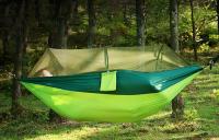 China Fabric Mail Packing Y Two Persons Portable Camping Hammock with Mosquito Net Outdoor Folding Hanging Bed Chairs for Hiking for sale