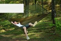 China Fabric Mail Packing Y Two Persons Portable Camping Hammock with Mosquito Net Outdoor Folding Hanging Bed Chairs for Hiking for sale