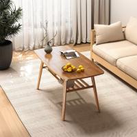 China Living Room Tea Coffee Table Center Lounge Simple Design Sofa Side with Two Layers Storage in Apartment for sale