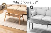 China Living Room Tea Coffee Table Center Lounge Simple Design Sofa Side with Two Layers Storage in Apartment for sale