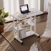 China DNZ-16 Sofa Side Bed Student Study Table Adjustable Computer Desk Wood with Mobile Wheels Working Station for sale