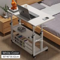China Wooden Modern Mobile Wheels Laptop Stand Work Station DNZ-16 Height Adjustable Computer Desk Top for sale