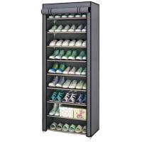 China Large Capacity Foldable Plastic Shoe Rack Simply-Assembled Simple Fabric with Zip Non-Woven Porte Chaussures for Shoe Storage for sale