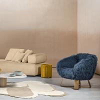 China Stainless Steel Filling Material and Customized Size for Italian Luxury Design Furniture Post Modern Couch in Velvet Fabric for sale