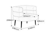 China Modern Accent Chair, Single Couch Lazy Sofa , Curved Design backrest for Living Room Bedroom lambswool fabric for sale