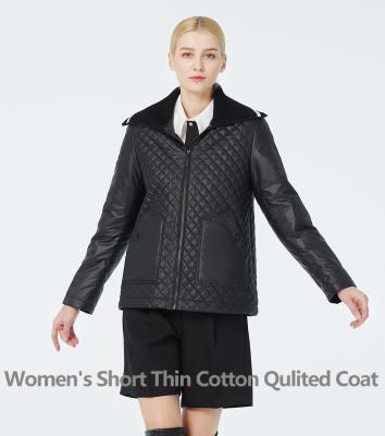 China Black Waterproof Short Coat with Knitted Collar - 5 Size Options from S/42 to 2XL/50 with 98-114cm Bust Width for sale