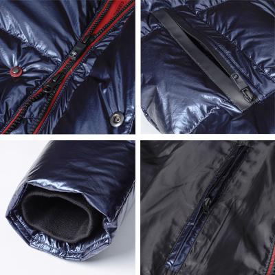 China Icebear Bio Down Coat Men's Heavy Jacket with Stand Collar Hood Polyester Lining 68-71cm Sleeve for sale