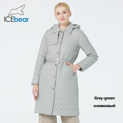 China Women's Spring Quilted Trenchcoat Jacket with Detachable Hood - 98-106cm Length, 5 Size Options for sale