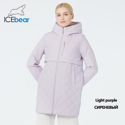 China Women's Lightweight Padded Jacket with Wide Hood Double Zipper Size 42-50 for sale