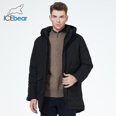 China Men's Bio Down Parka Jacket Size L-4XL with 6 Pockets and Windproof Fabric in 88.5-94.5cm Length for sale