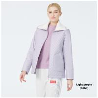 China ICEBERA Women Purple Spring Autumn Coat Short Waist Knitted Collar Size XL/48 Shoulder 42cm for sale