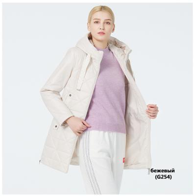 China Icebear GWC3651I Women's Demiseason Coat - Long Sleeve Straight Cut in 5 Colors with 7-Day Delivery for sale