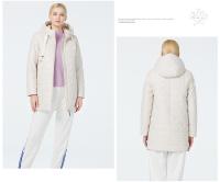 China Icebear GWC3651I Women's Demiseason Coat - Long Sleeve Straight Cut in 5 Colors with 7-Day Delivery for sale