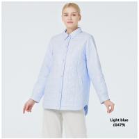 China Light Blue Women's Windbreaker Coat 78-84cm Length with Snap Button Cuffs for Spring Autumn Wear for sale
