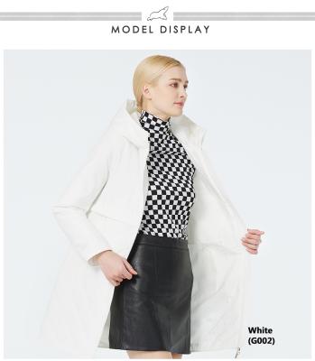 China ICEBERA GWC3570I Women's Spring Autumn Coat with Hood - Polyester Filling, Sizes 42-50, Machine Washable for sale
