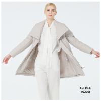 China Women's Loose Design Large Lapel Demiseason Coat - Petite Sizes 42-50, Machine Washable Jacket with 82-88cm Length for sale