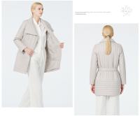 China Women's Loose Design Large Lapel Demiseason Coat - Petite Sizes 42-50, Machine Washable Jacket with 82-88cm Length for sale