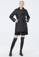 China Women's Demiseason Coat with Belt - Sizes 42-50, 98-114cm Bust, Loose Fit Casual Jacket for sale