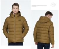 China Men's Spring Autumn Coat 100% Polyester Lining Detachable Hood Button Closure Long Sleeve Pockets for sale