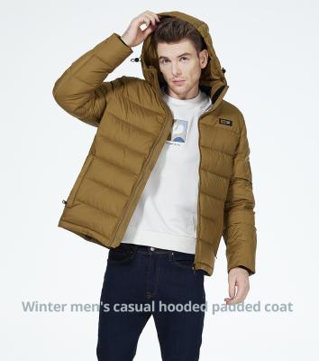 China Men's Spring Autumn Coat 100% Polyester Lining Detachable Hood Button Closure Long Sleeve Pockets for sale