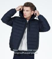 China ICEBERA Men's Winter Coat Size 46-54 with 118cm Bust and 67cm Sleeve Length in Dark Blue for sale