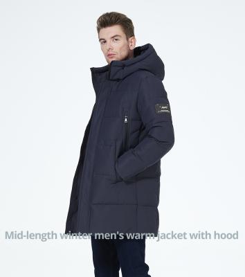 China Men's Heavy Winter Coat with Knitted Cuffs - 88.5-94.5cm Length, 118-134cm Bust, Oxford Fabric for sale