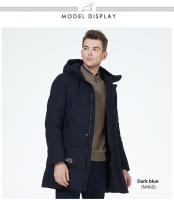 China Men's Heavy Winter Coat with Knitted Cuffs - 88.5-94.5cm Length, 118-134cm Bust, Oxford Fabric for sale
