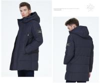 China Men's Medium Length Winter Jacket 88.5-94.5cm Oxford Fabric with 4 Pockets for Big & Tall Sizes 46-54 for sale
