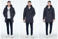 China Men's Medium Length Winter Jacket 88.5-94.5cm Oxford Fabric with 4 Pockets for Big & Tall Sizes 46-54 for sale