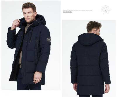 China Men's Medium Length Winter Jacket 88.5-94.5cm Oxford Fabric with 4 Pockets for Big & Tall Sizes 46-54 for sale