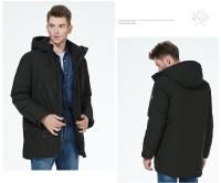 China Parker Style Men's Winter Coat - 6 Pocket Design, 88.5-94.5cm Length, Windproof Polyester Jacket for sale