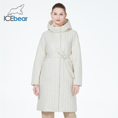 China Women's Slim Long Down Jacket 98-104cm Length Winter Padded Coat with Belt in Sizes 44-52 for sale