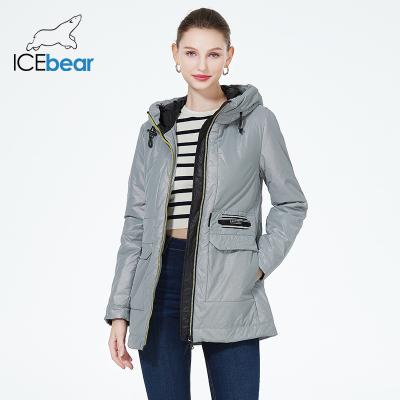 China Women's Waterproof Windbreaker Coat Zippered Waist Slimming Fit Spring Autumn Sizes 42-50 for sale