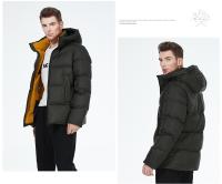 China ICEBERA Men Winter Coat Stand Collar Zipper Closure Polyester Jacket Sizes 48-56 for sale