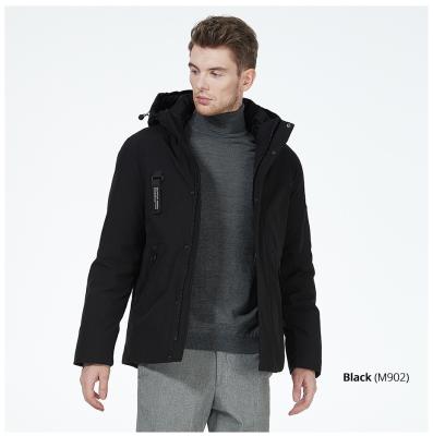 China ICEBERA Bio Down Man Coat with Hood - Sizes 46-54, High Warmth Insulation, Multiple Zipper Pockets for sale
