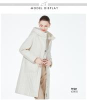 China Icebear 3671 Women's Grey Green Waist Coat - Knee-Length 102cm Bust Quilted Jacket for Spring & Autumn for sale
