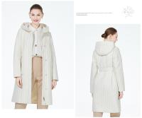China Icebear 3671 Women's Grey Green Waist Coat - Knee-Length 102cm Bust Quilted Jacket for Spring & Autumn for sale