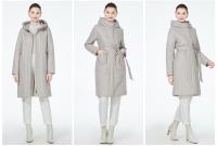 China Vertical Stripe Long Padded Jacket for Women - 98-104cm Length, 44-52 Size Range with Belt Design for sale