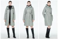 China Women's Long Padded Coat Below Knee Length 98-104cm Spring Autumn Jacket with Belt Size 44-52 for sale