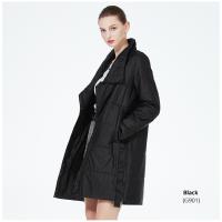China Icebear 3671 Women's Demiseason Coat 87-93cm Length with Zipper & Belt Closure in Black, Green, Beige for sale