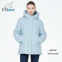China White Cotton Winter Jacket 72-78cm Length with Double Zipper and Hood for Curvy Sizes 46-54 for sale